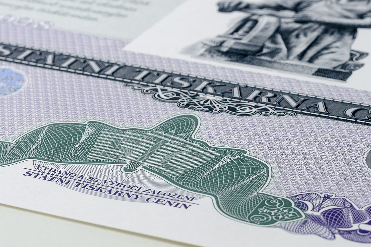 Intaglio printing - Státní tiskárna cenin